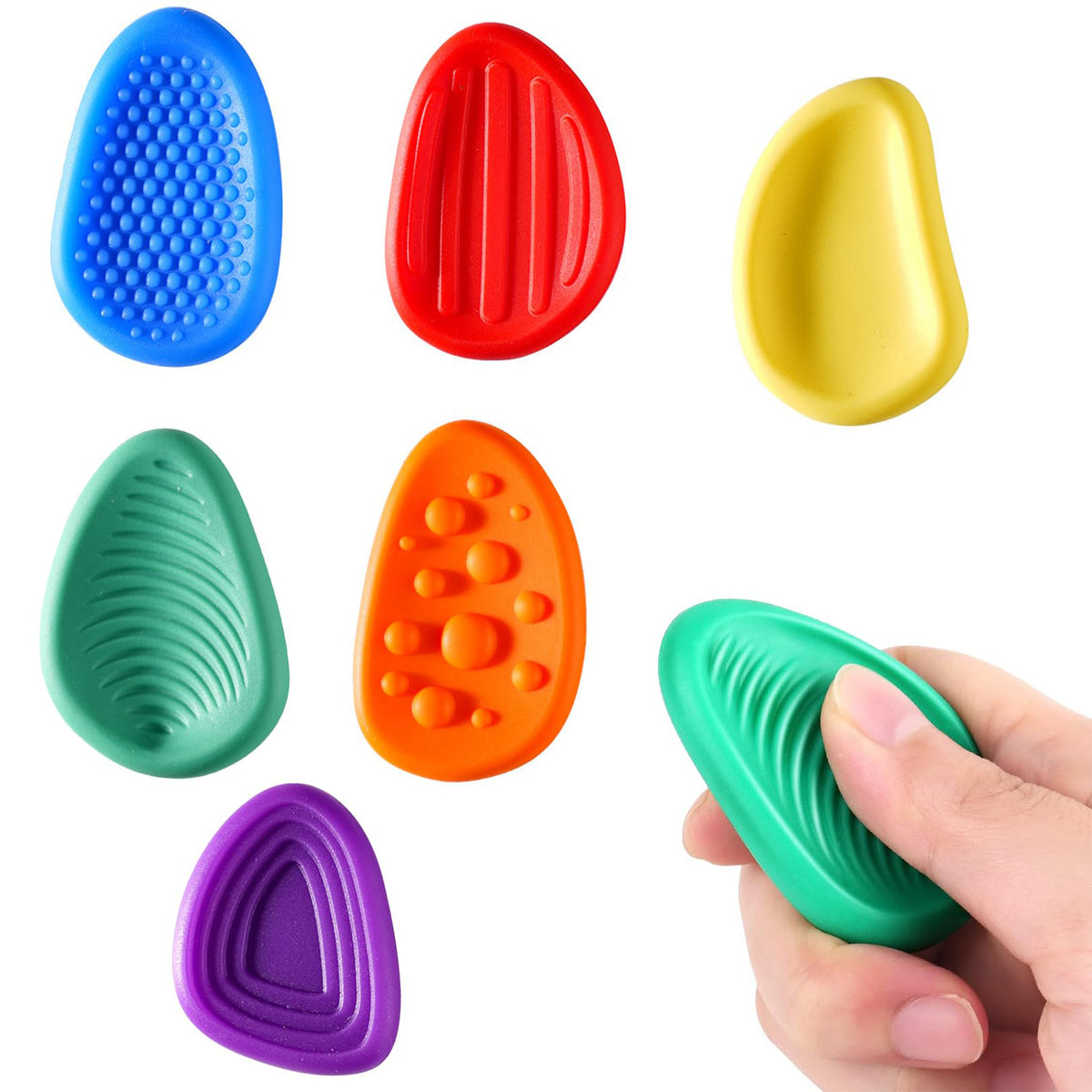 Silicone Sensory Fidget Pebbles (6 pack) — The OT Store