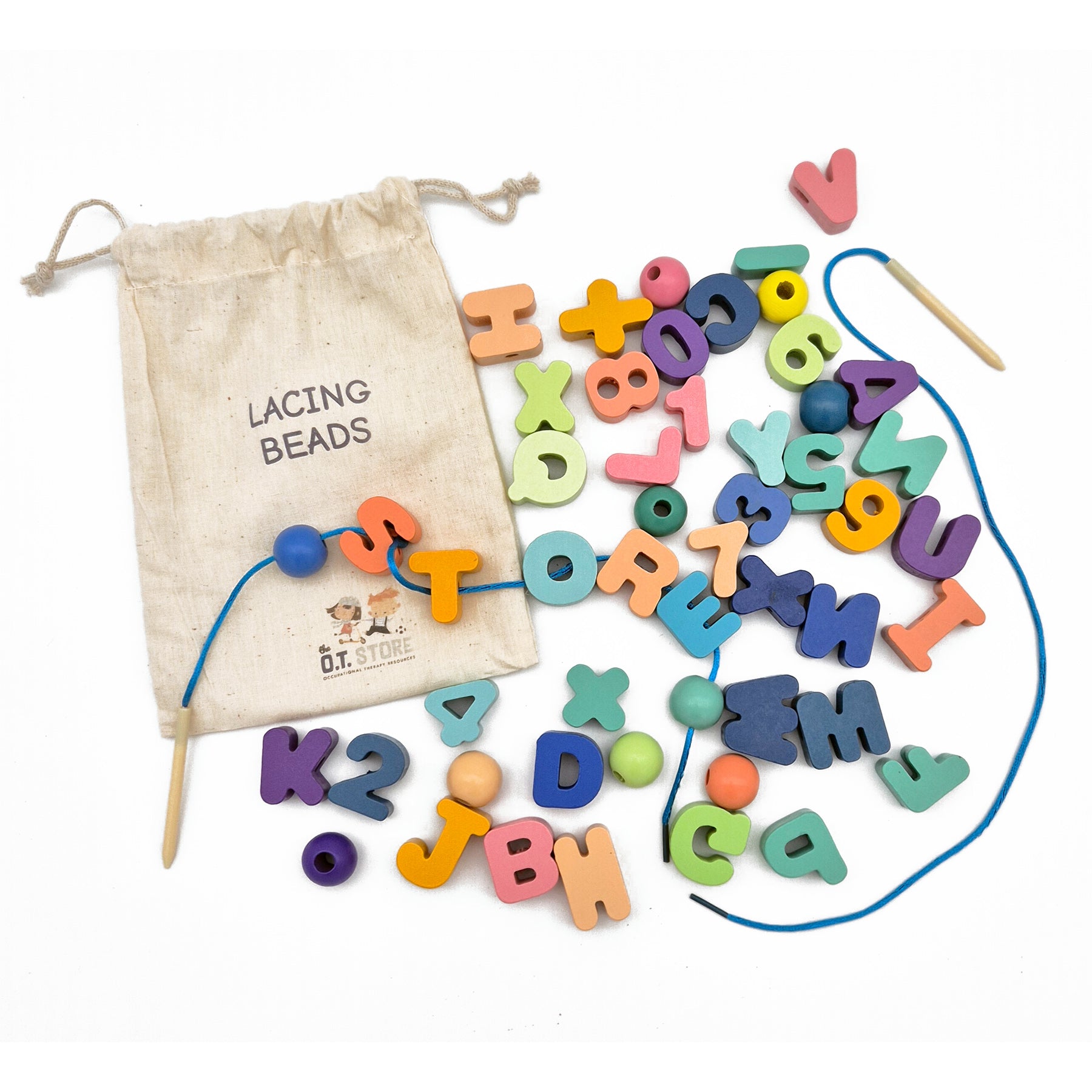 Alphabet Lacing Beads Fine Motor Game — The OT Store